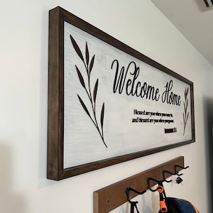Welcome Home Bible Verse Sign - Etsy