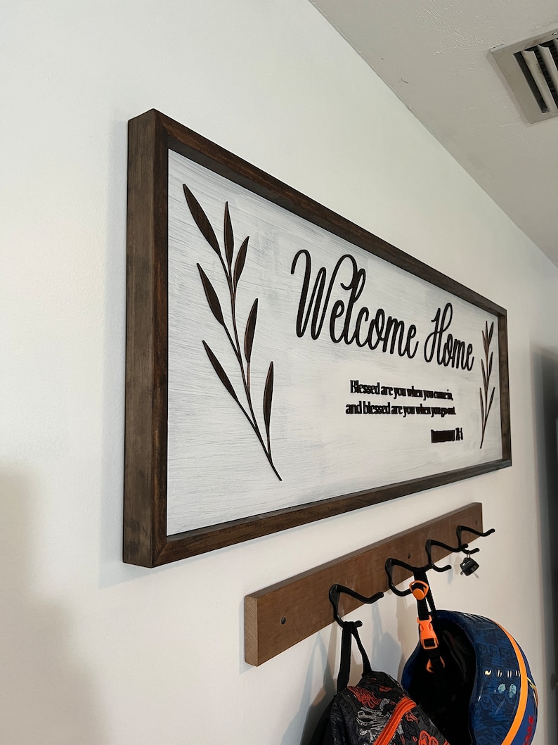 Welcome Home Bible Verse Sign - Etsy