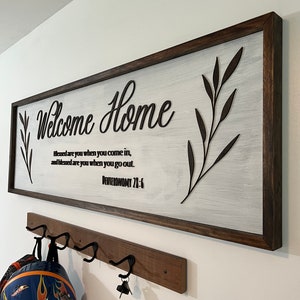 Welcome Home Bible Verse Sign - Etsy