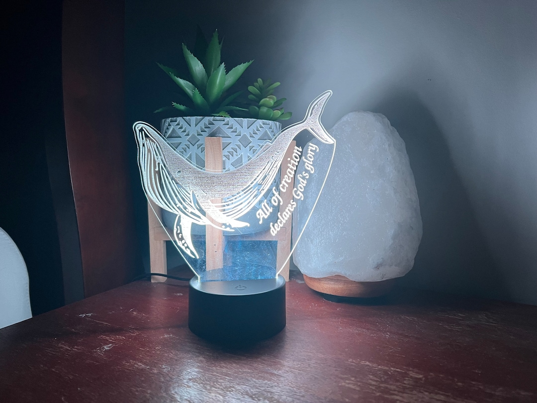 Whale Nightlight for Kids Blue Whale Night Light - Etsy