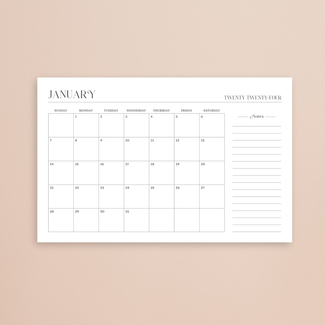 Large Wall Calendar 2024, Desk Calendar, Poster Calendar DIGITAL ...
