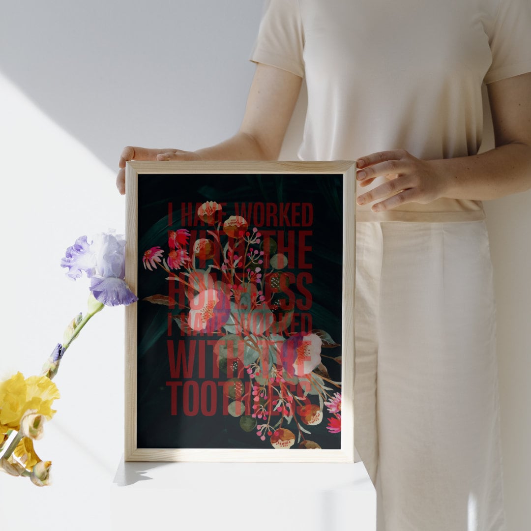 Homeless Not Toothless | Kathy Hilton Wall Art Funny Quote RHOBH ...