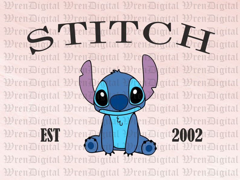 Sentado Stitch PNG DXF, Cricut & Silhouette Cutting Files, Descarga ...