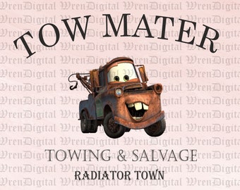 Tow Mater Towing and Salvage Svg Png Dxf Eps, Radiator Springs Svg ...