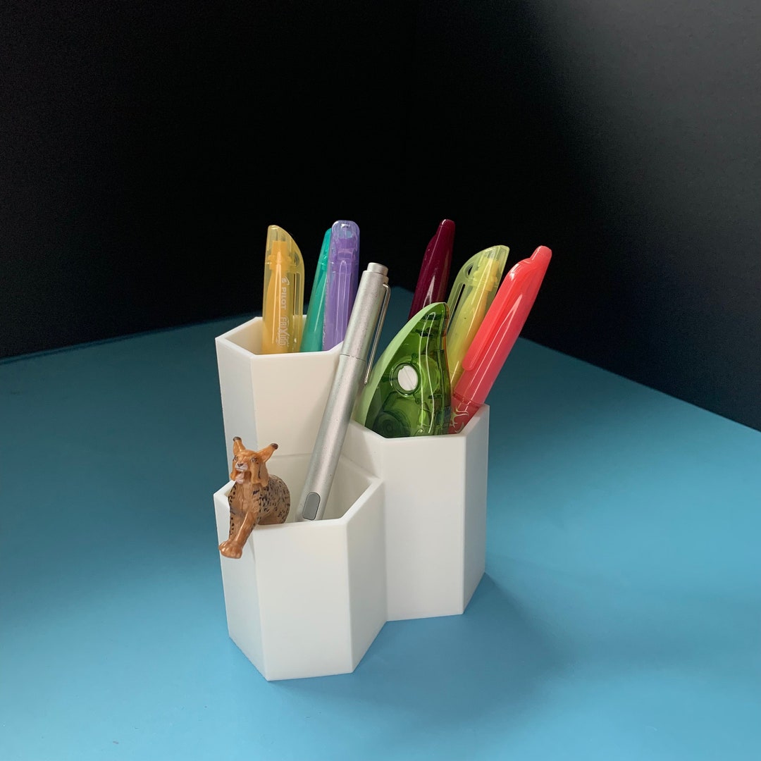 Simple Office Hexagon Pen Holder - Etsy