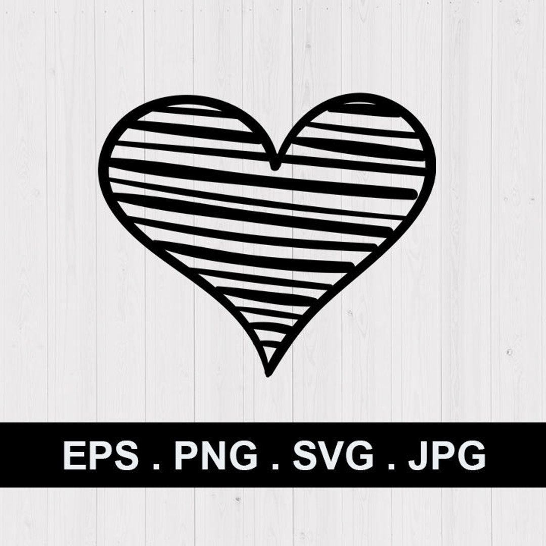 Hand Drawn Heart Svg Open Heart Svg Doodle Heart Svg - Etsy