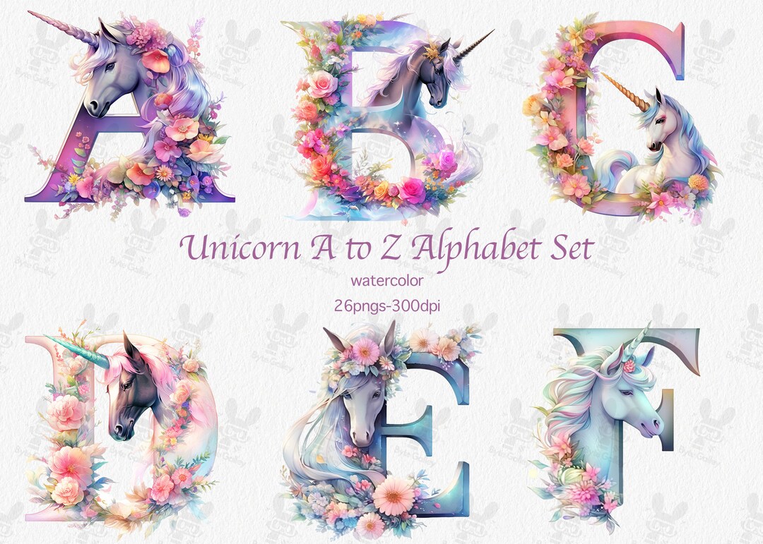 Unciorn Clipart Unicorn Png Alphabet Png Unicorn Sticker Decorative ...