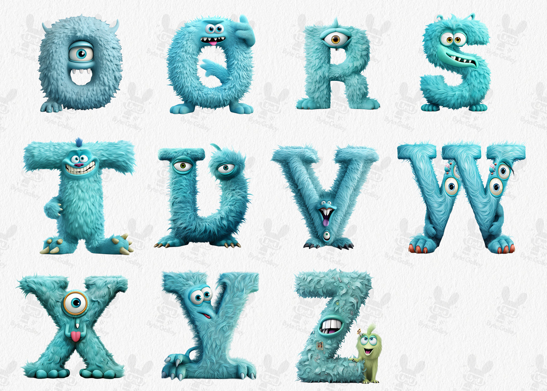 Monster Alphabet, Letters Png, Alphabet Png, Alphabet Sticker ...