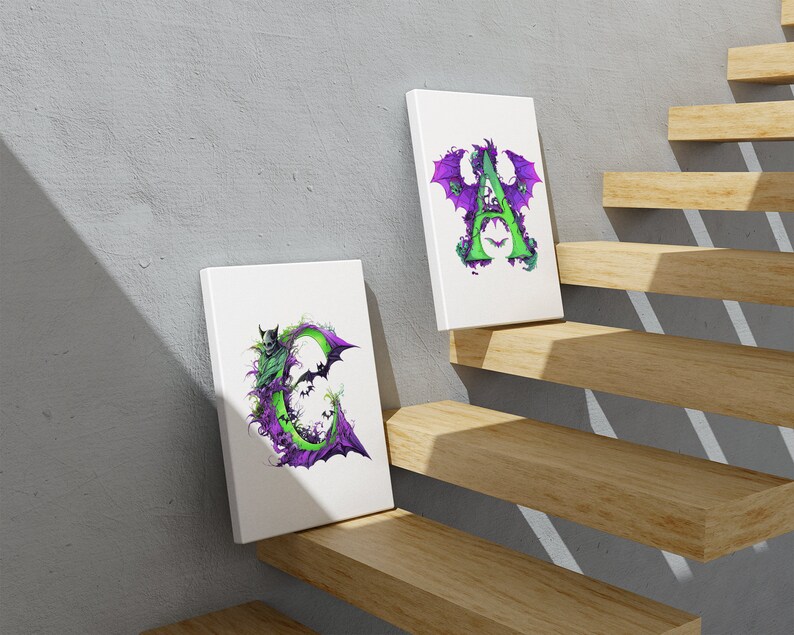 Halloween Alphabet Clipart: Skull & Bat Letters (PNG Bundle) - Etsy