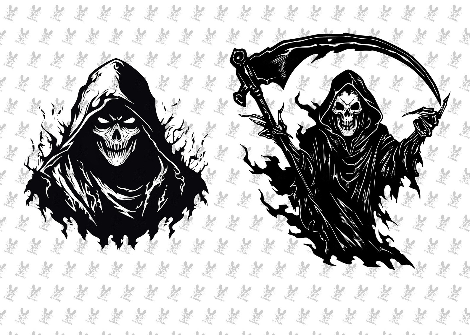 Grim Reaper Svg Bundle| Skeleton Svg Bundle| Death Svg | Horror T-shirt ...