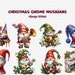 Christmas Gnome Musicians Clipart, Watercolor Musical Gnome Png ...