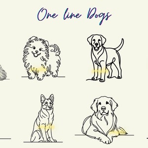 Dogs Line Art Vector Svg, Dog Outline, Dog Svg, Puppies Svg, Dogs ...