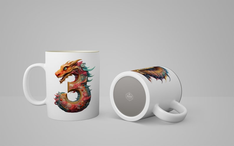 Dragon Numbers Clipart, Clipart Commercial Use, Vector Graphics ...