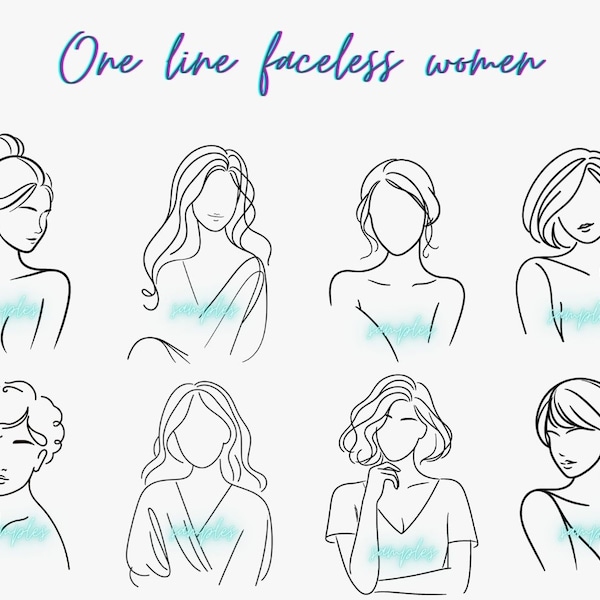 Woman Outline Art - Etsy