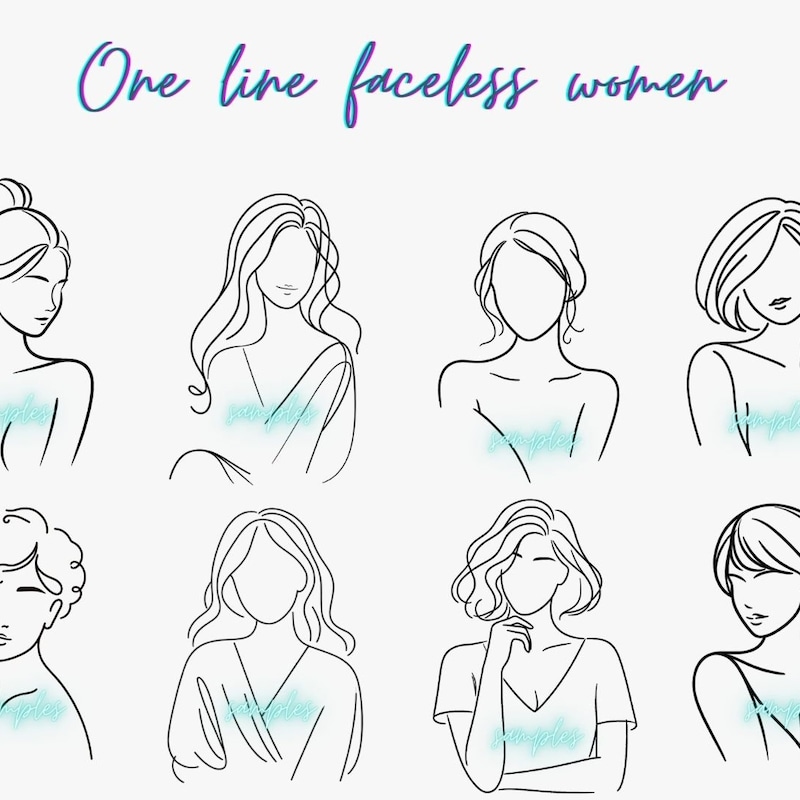 Woman Outline Art - Etsy