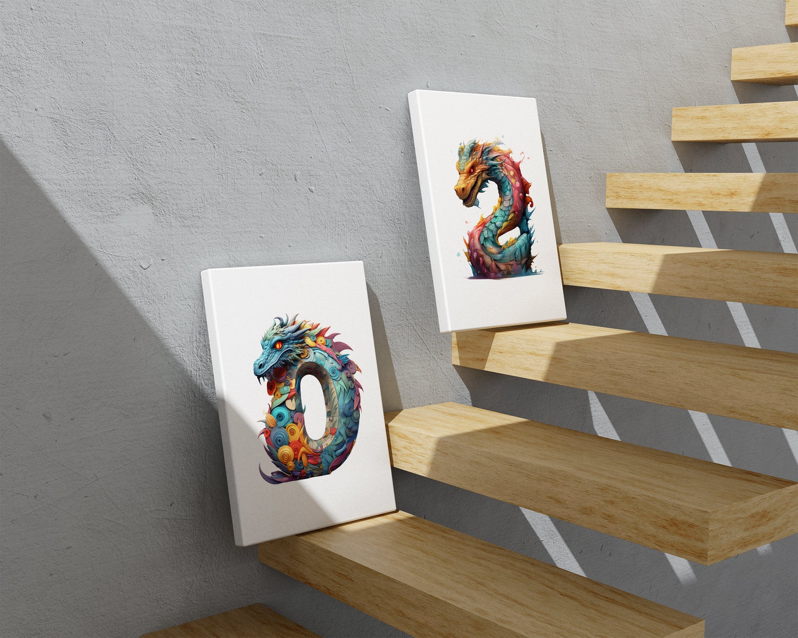 Dragon Numbers Clipart, Clipart Commercial Use, Vector Graphics ...