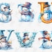 Snowman Alphabet, Letters Png, Alphabet Png, Christmas Sticker ...