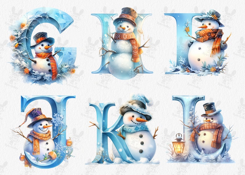 Snowman Alphabet, Letters Png, Alphabet Png, Christmas Sticker ...