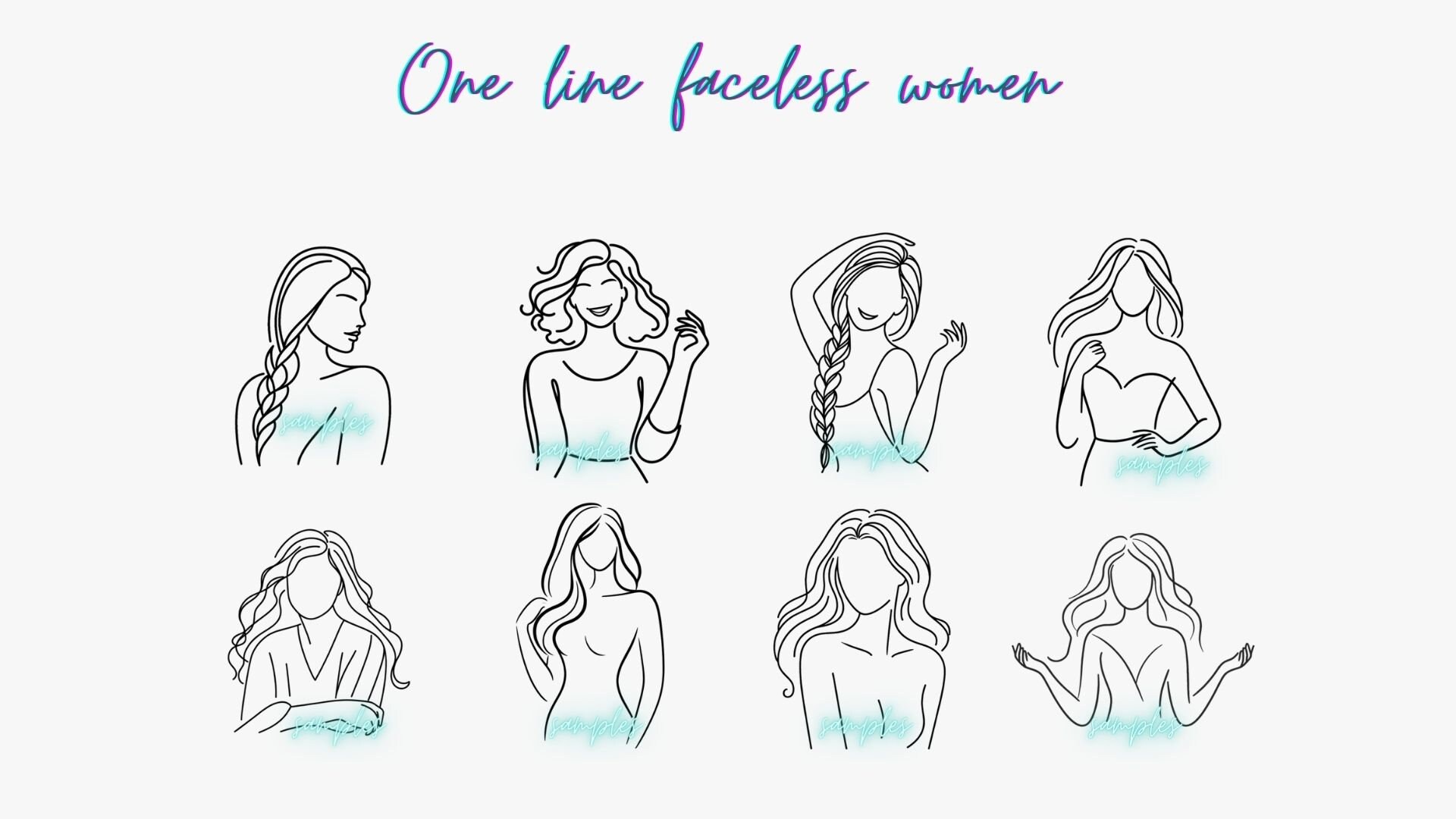 Elegant Woman Line Art SVG, Feminine Outline, Fashion Svg, Woman ...