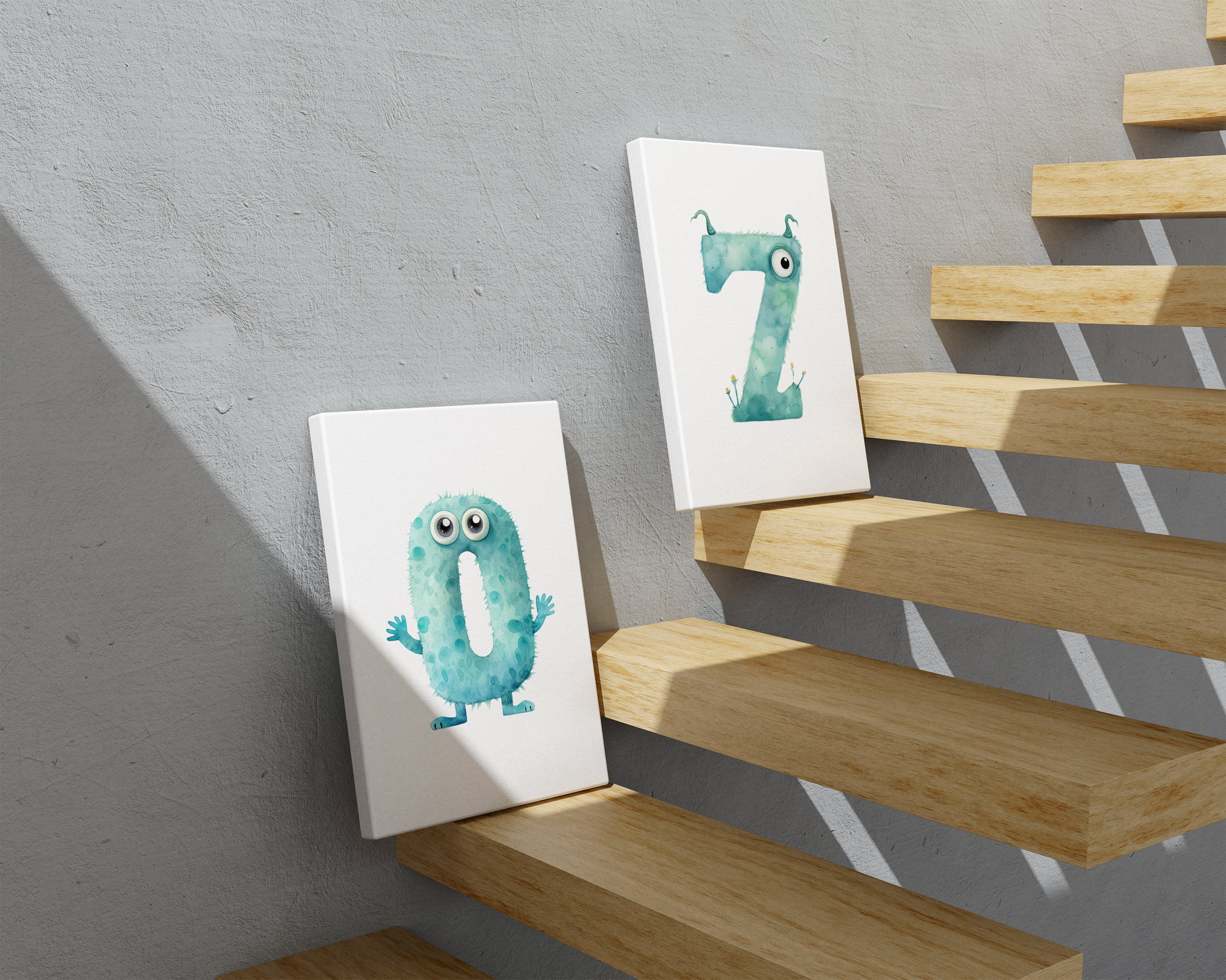 Monster Numbers Clipart Clipart Commercial Use Vector - Etsy