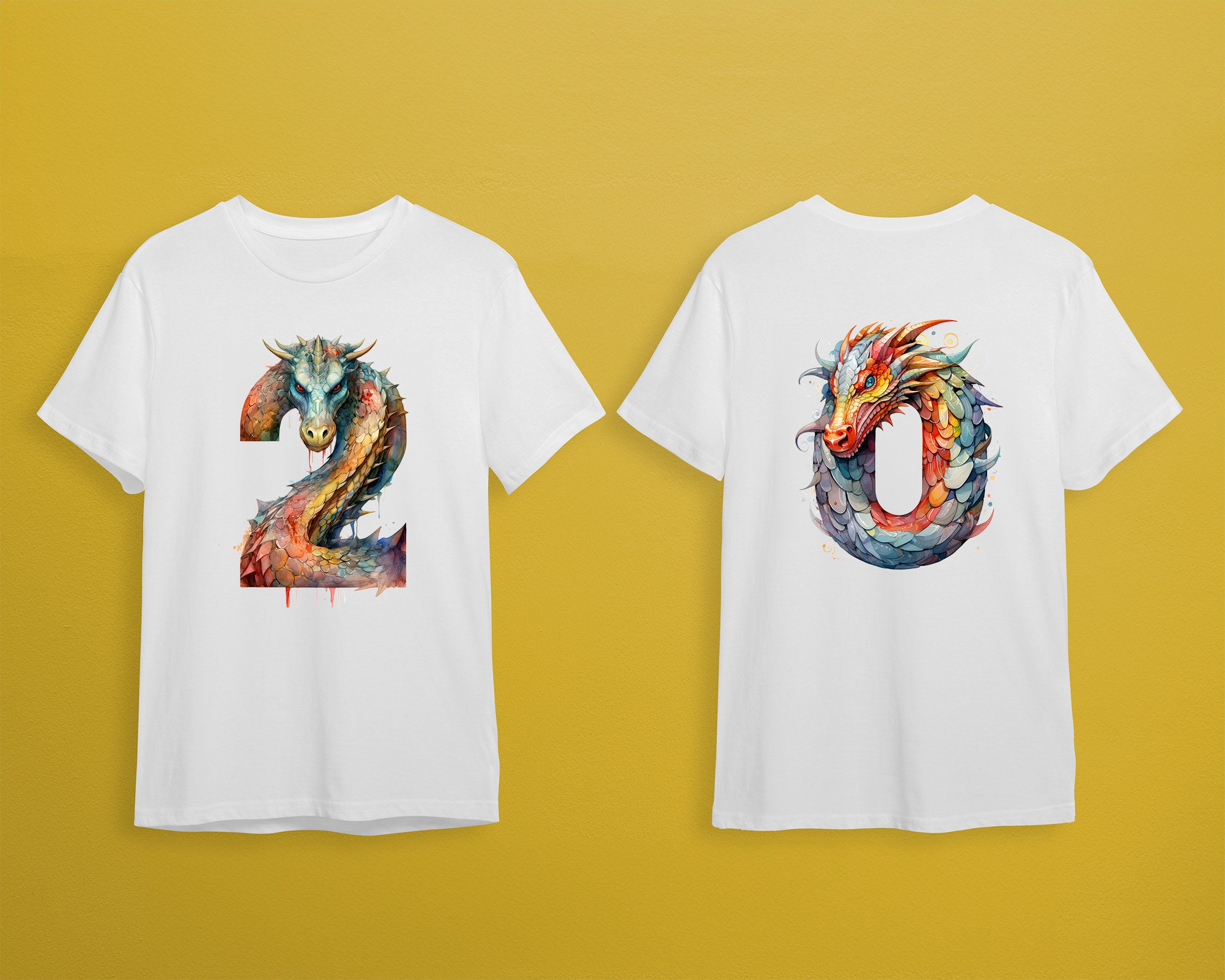 Dragon Numbers Clipart, Clipart Commercial Use, Vector Graphics ...