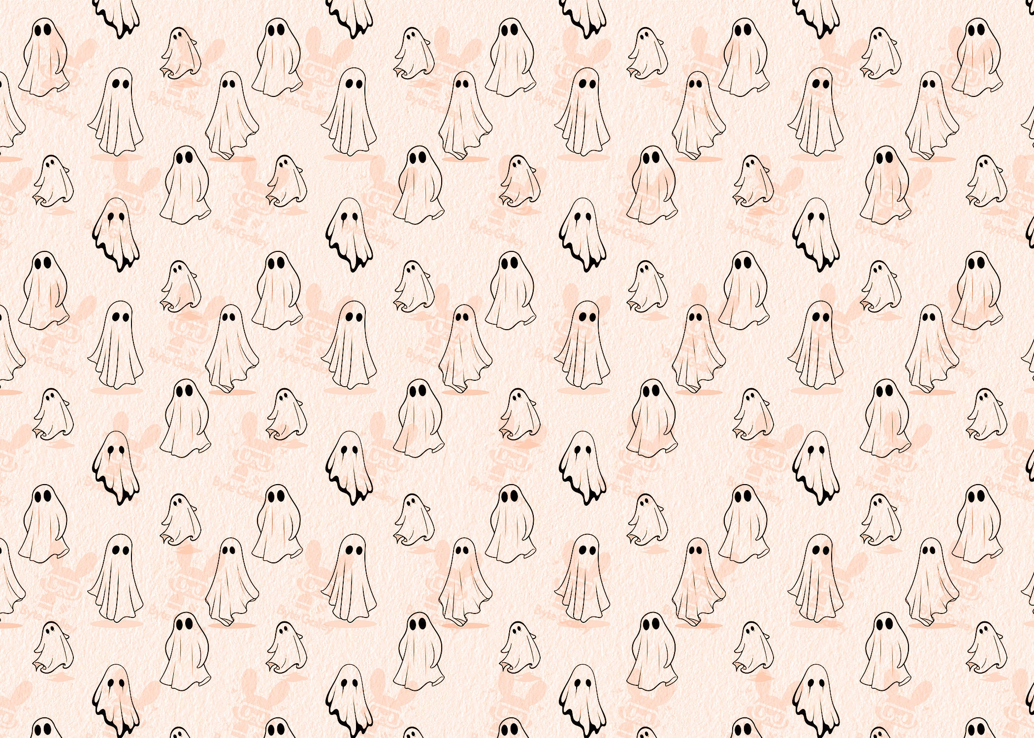 Seamless Ghost Pattern 300 Dpi SVG and PNG Printable File| Pattern File ...