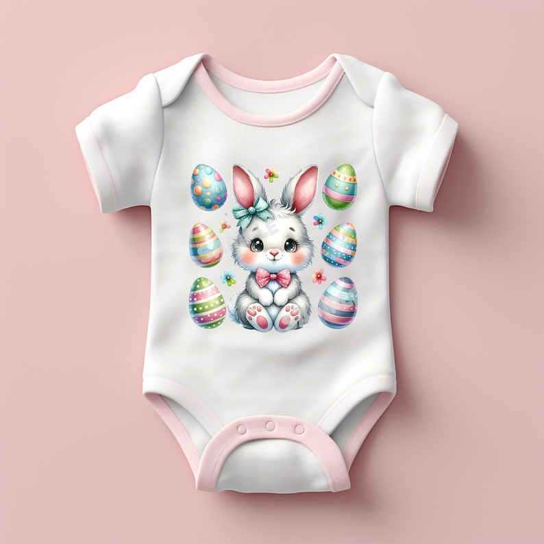 Watercolor Easter Bunnies Collection Clipart, 27 PNG Nursery Spring ...