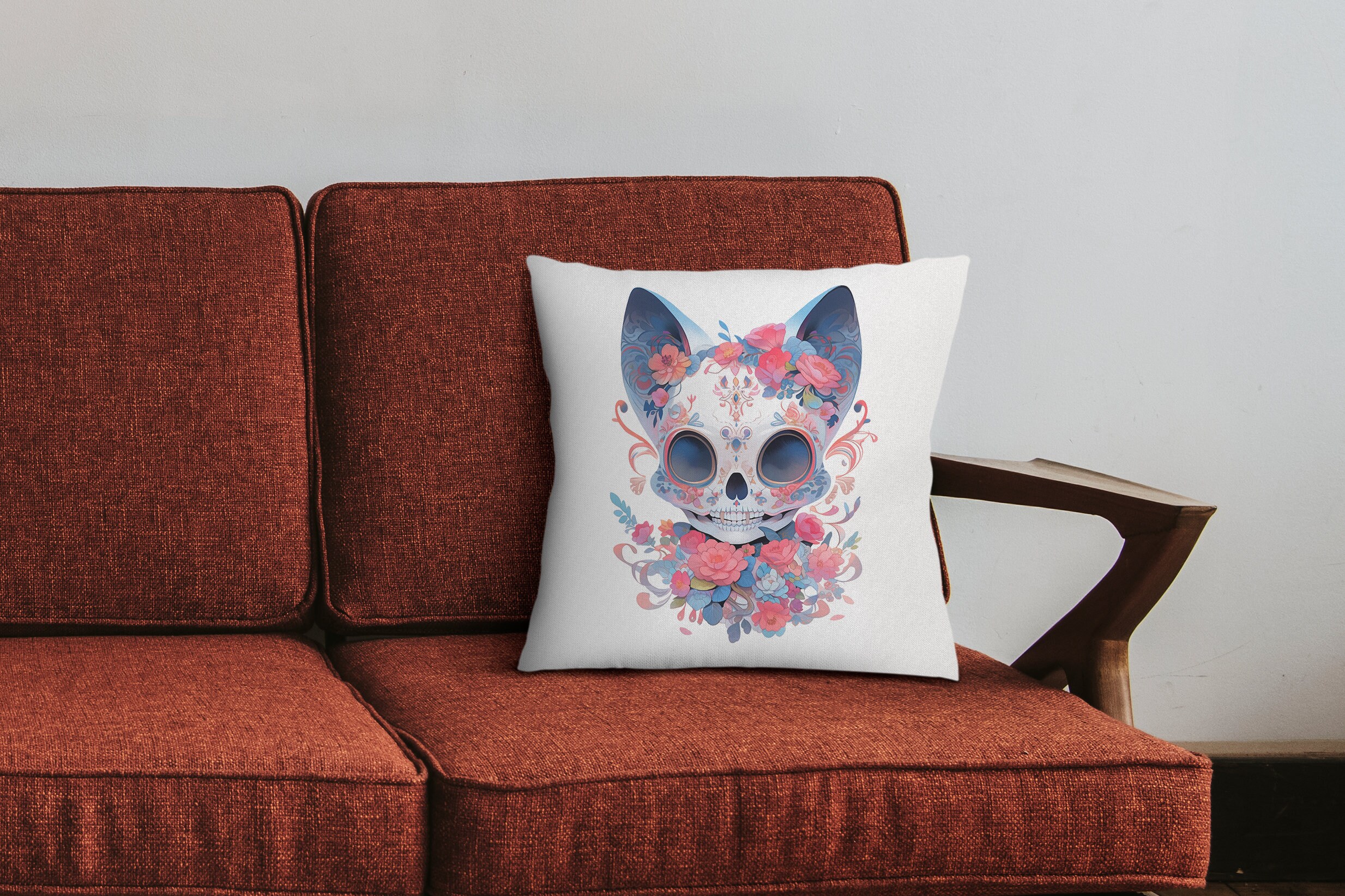 Enchanting Sugar Cat Clipart Cute Skeleton Cat Sugar Skull - Etsy