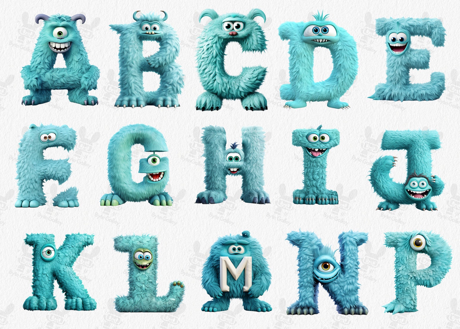 Monster Alphabet, Letters Png, Alphabet Png, Alphabet Sticker ...