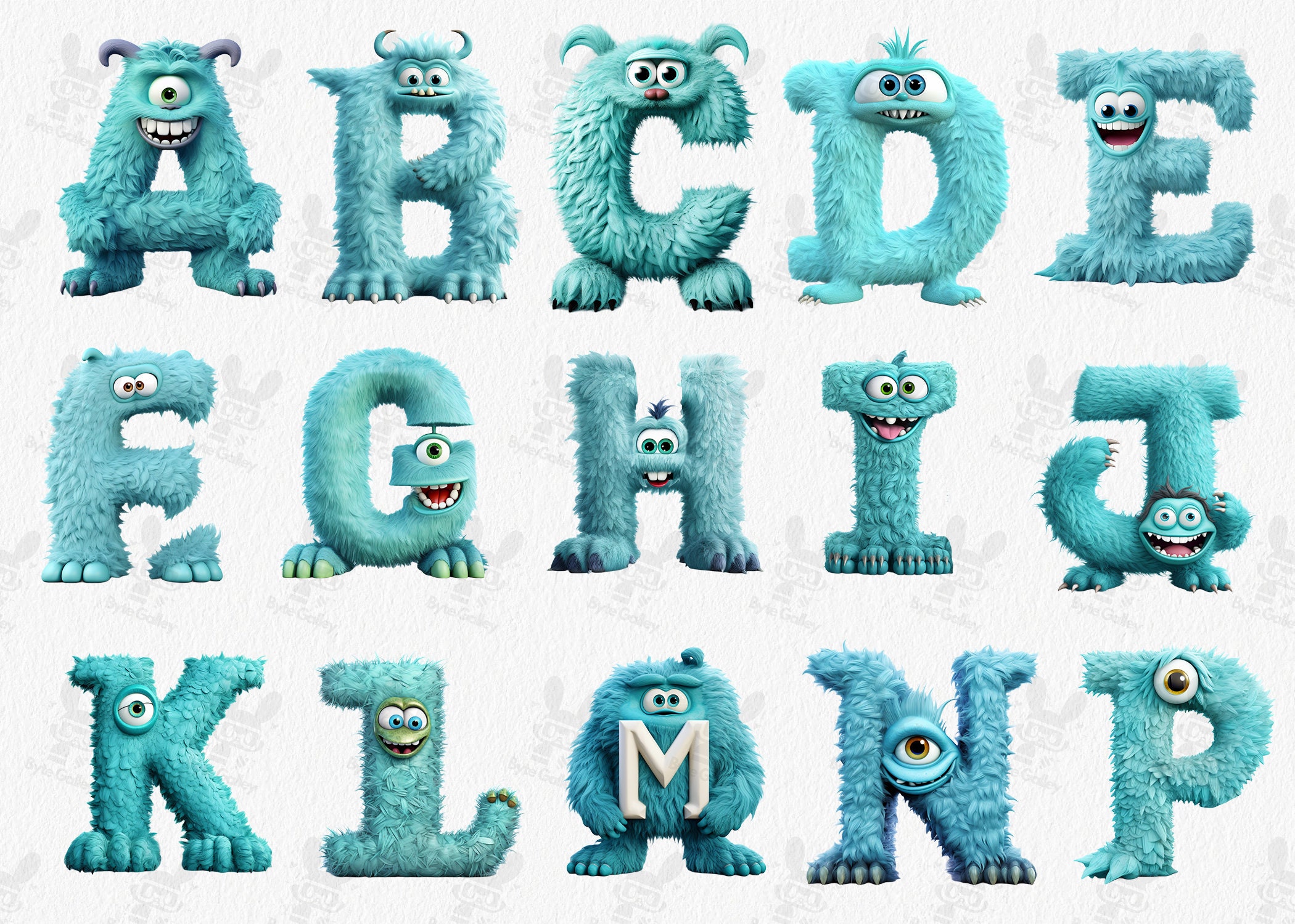 Monster Alphabet, Letters Png, Alphabet Png, Alphabet Sticker ...