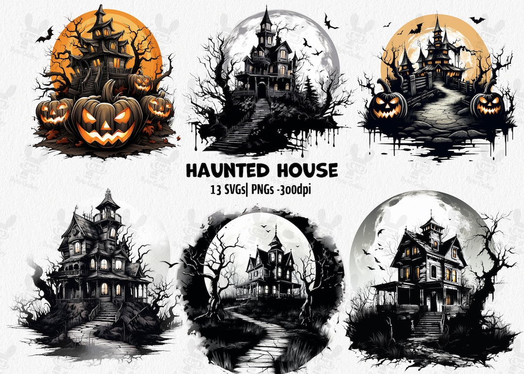 Haunted House Svg Bundle| Haunted House PNG Bundle| Death Svg| Horror T ...