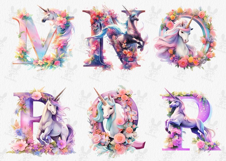 Unciorn Clipart Unicorn Png Alphabet Png Unicorn Sticker Decorative ...