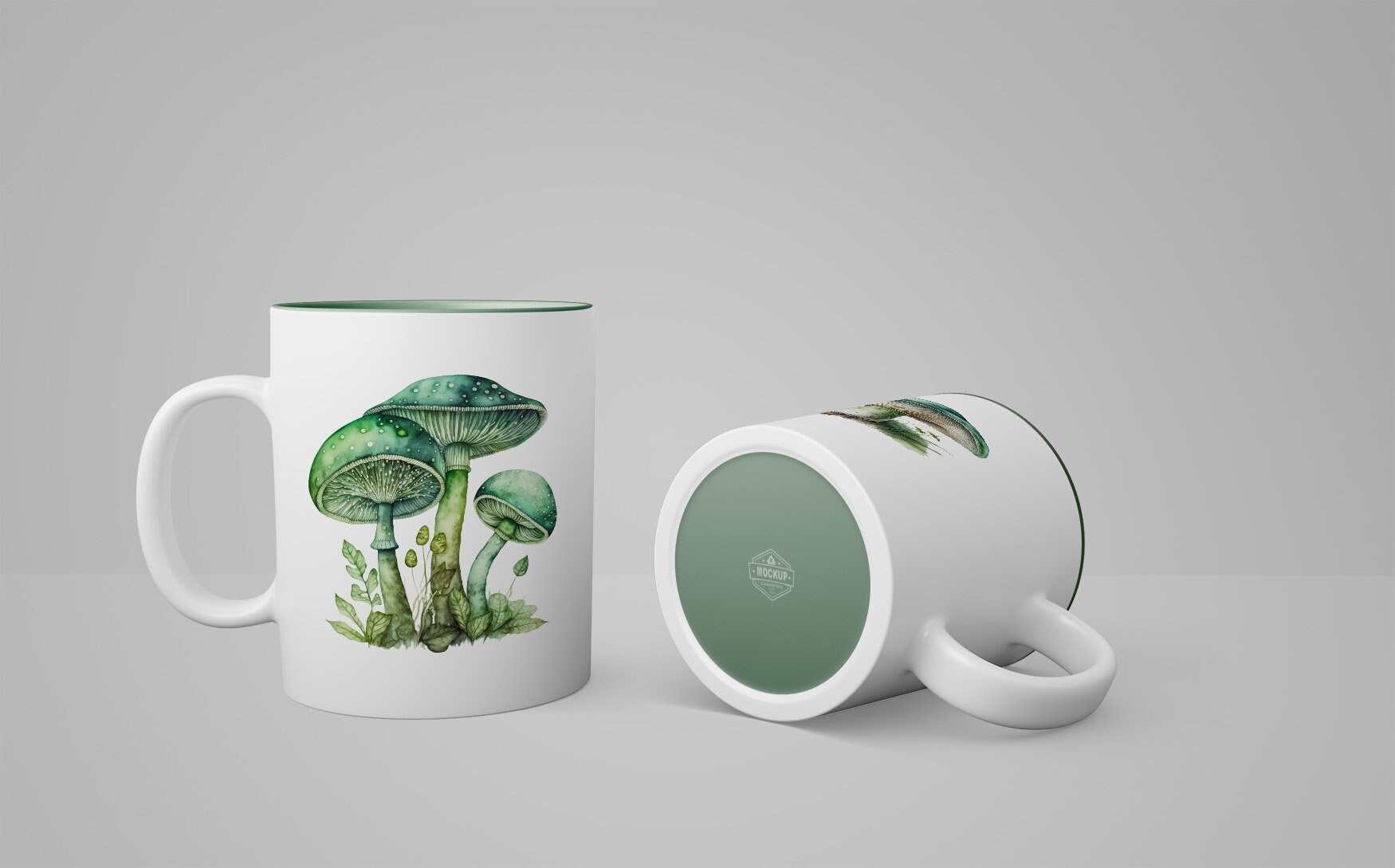 Mushroom Watercolor Clipart, Watercolor Forest Art, Fantasy Clipart ...