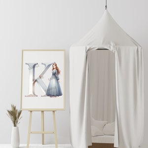 Watercolor Princess Alphabet, Letters Png, Alphabet Png, Elegant ...