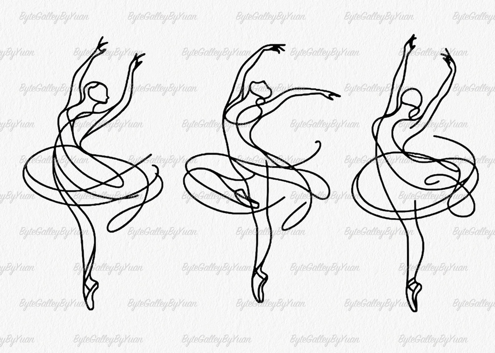 Ballerina Line Art Vector Svg, Ballerina Outline, Ballet Svg, Dancer ...