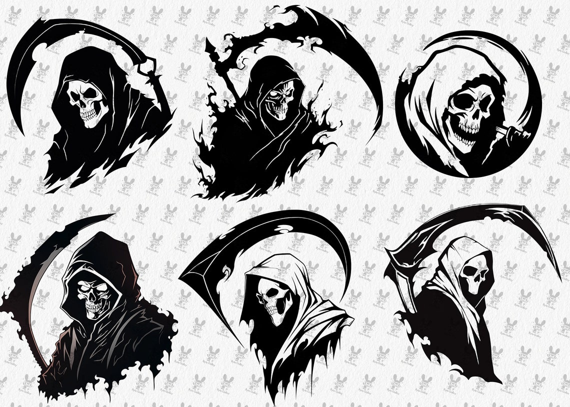 Grim Reaper Svg Bundle Skeleton Svg Bundle Death Svg Horror T-shirt ...