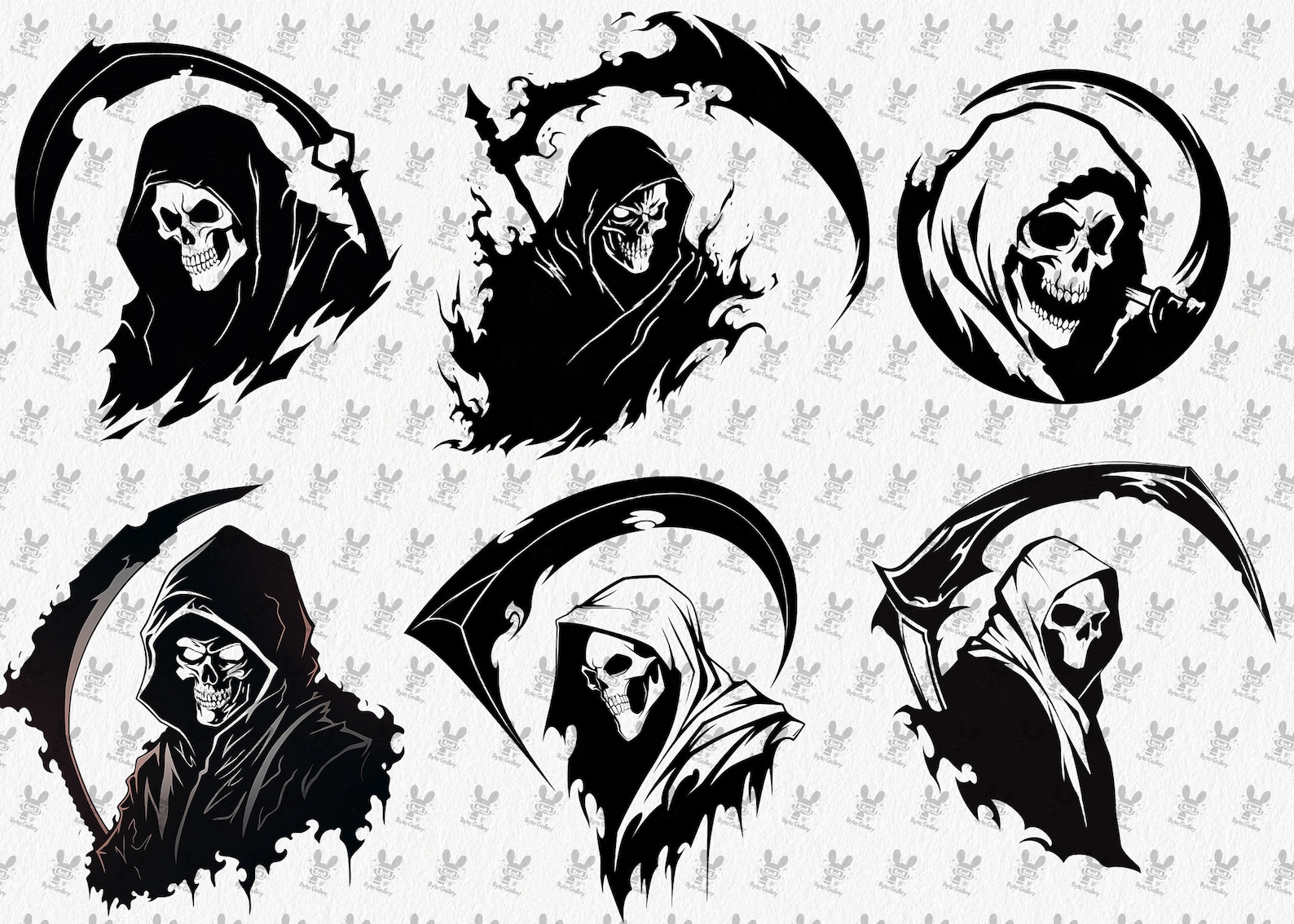Grim Reaper Svg Bundle| Skeleton Svg Bundle| Death Svg | Horror T-shirt ...