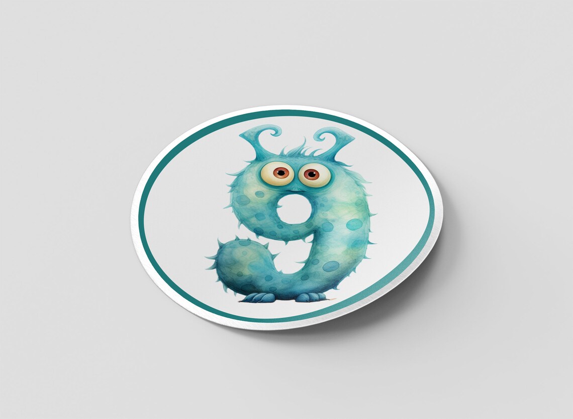 Monster Numbers Clipart Clipart Commercial Use Vector - Etsy