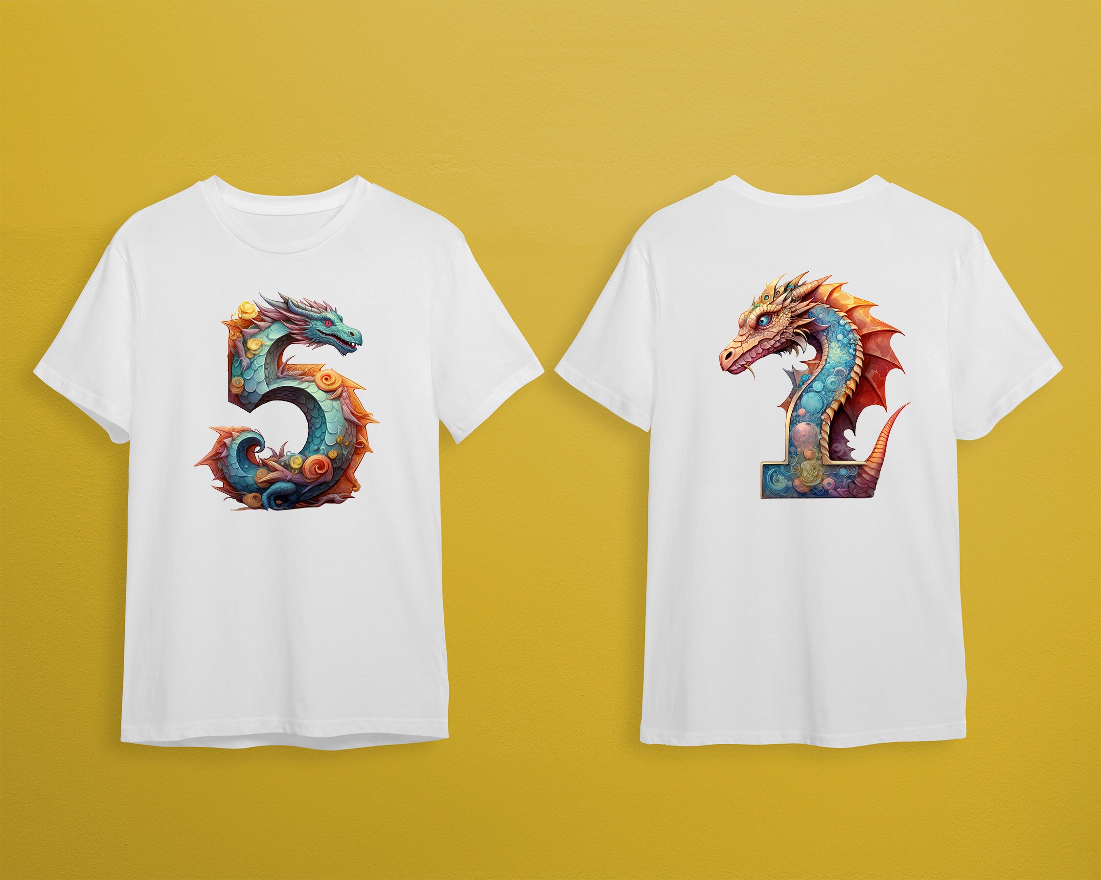 Dragon Numbers Clipart, Clipart Commercial Use, Vector Graphics ...