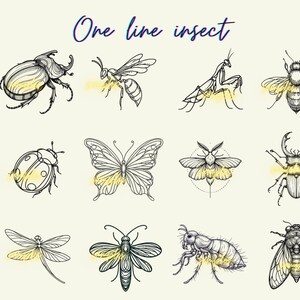 Insects Line Art Vector SVG, Insects Outline, Insects Svg,insect Png ...