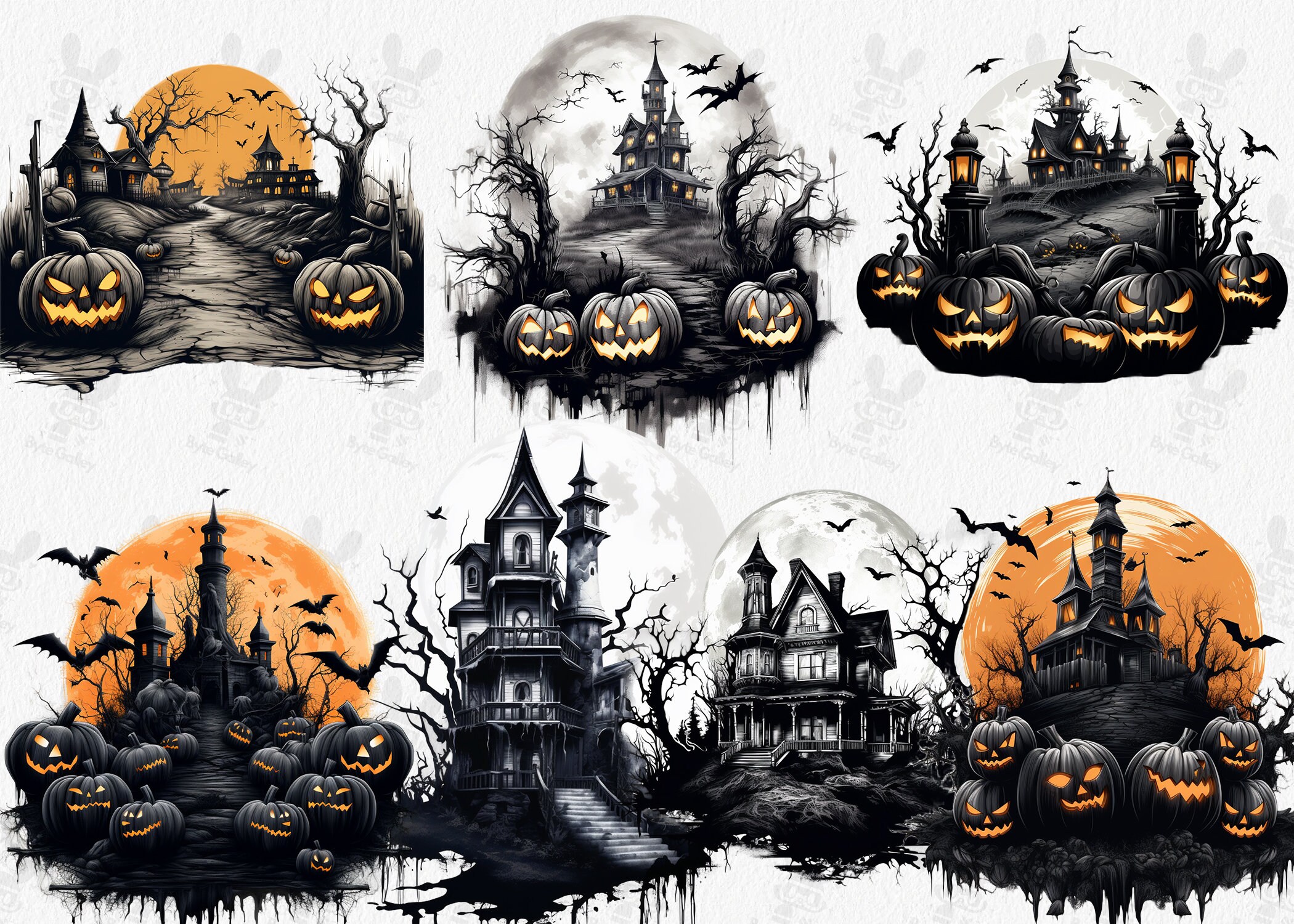 Haunted House Svg Bundle| Haunted House PNG Bundle| Death Svg| Horror T ...