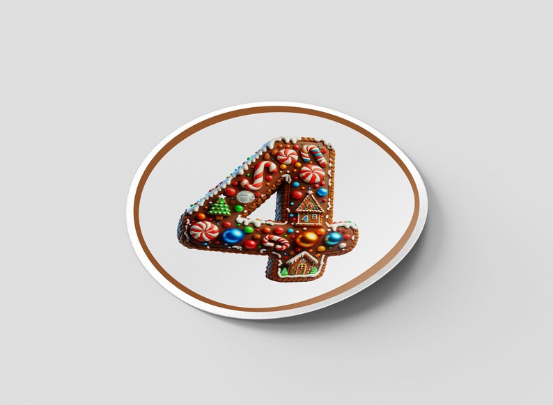 Gingerbread Numbers Clipart, Commercial Use, Vector Graphics, Digital ...
