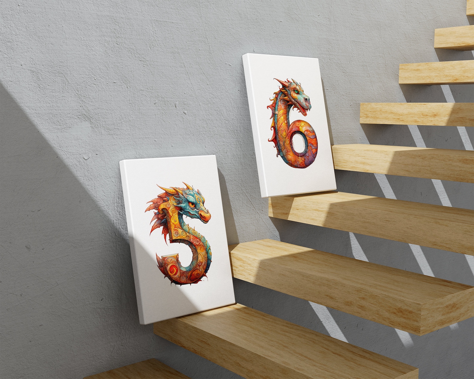 Dragon Numbers Clipart Clipart Commercial Use Vector - Etsy