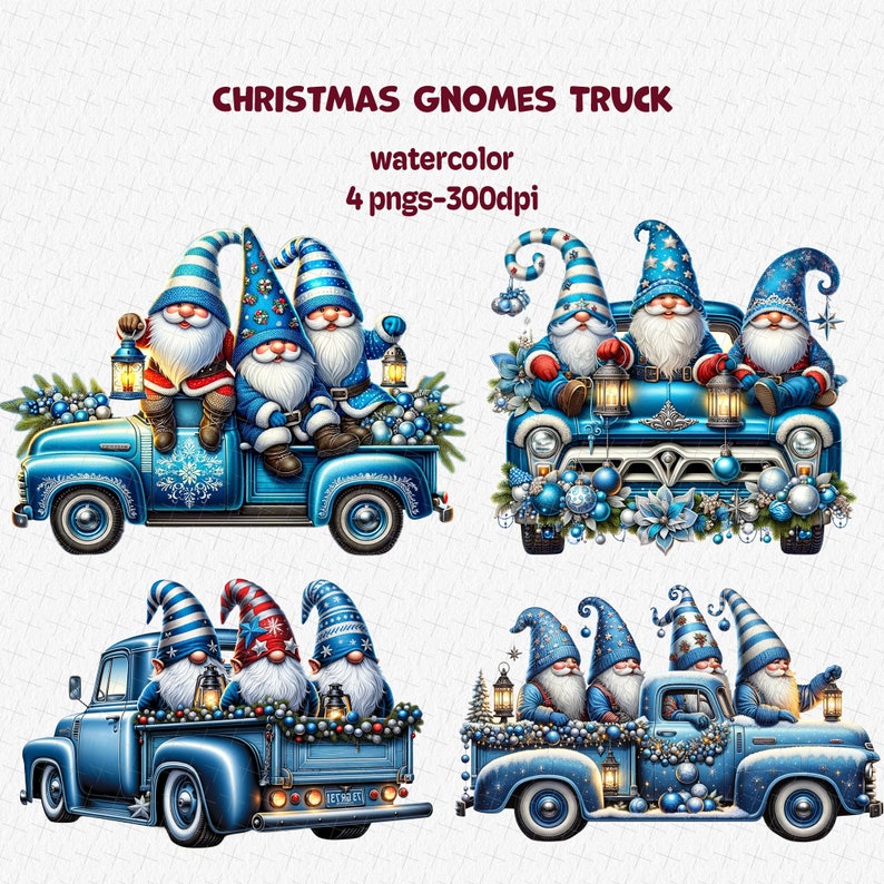 Christmas Gnomes Truck Sublimation Design,merry Christmas,gnomes Png ...