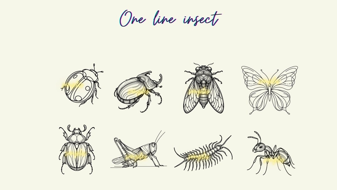Insects Line Art Vector SVG, Insects Outline, Insects Svg,insect Png ...