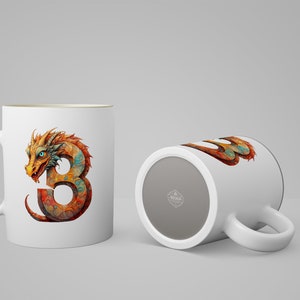 Watercolor Dragon Numbers Clipart: Nursery Decor PNG (digital Download ...