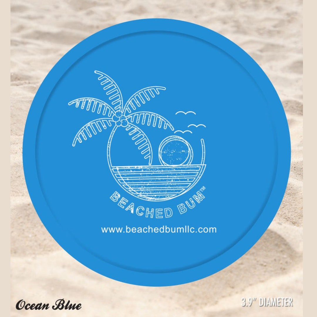 Silicone Ocean Blue Coasters 2 Pack Renzo Round Water Tropical Beach ...