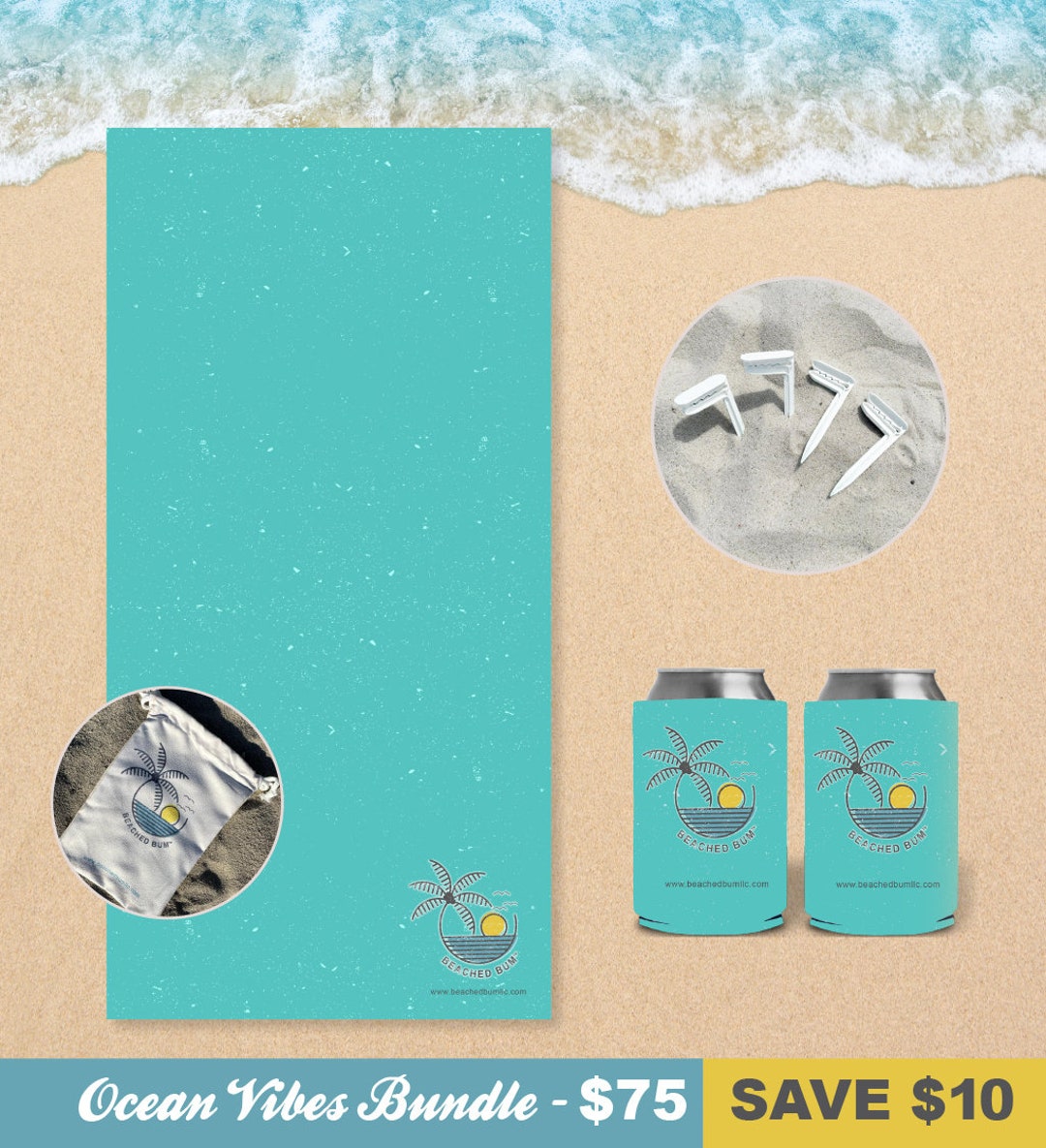 Ocean Vibes Bundle | Ocean Vibes Beached Bum Bundle | Beach Towel ...