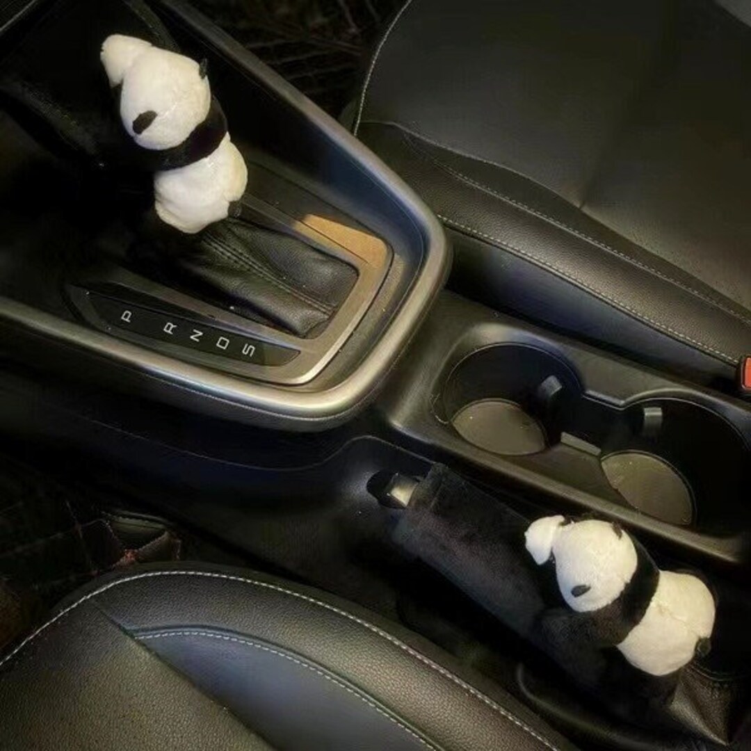 Cute Panda Gear Shift Covercar Accessoriesgear Shiftergear - Etsy