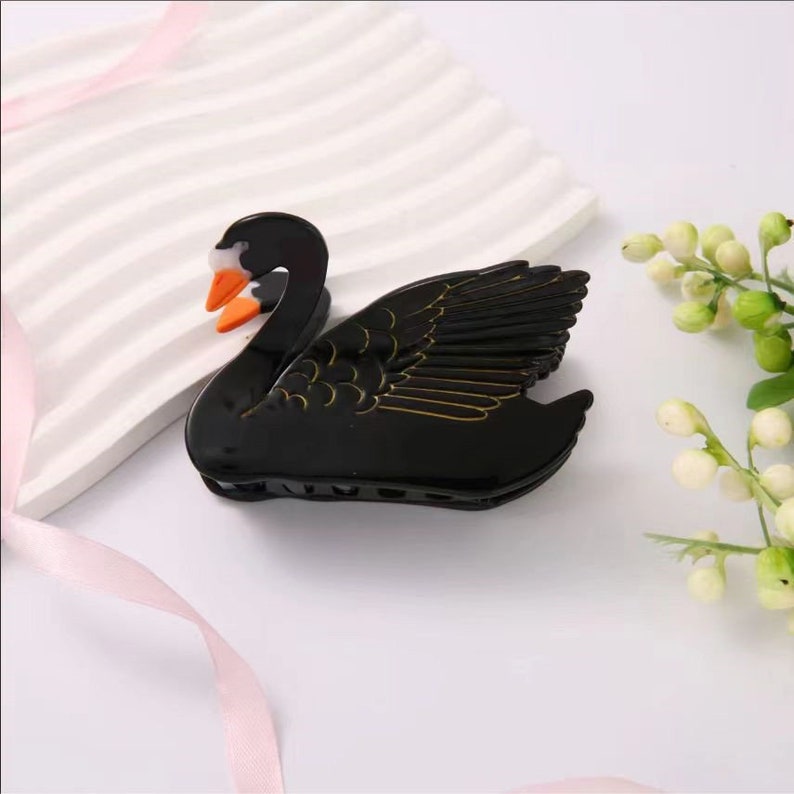 Swan Hair Claw Clip Adorable Hair Claw Acetate Resin Hair - Etsy UK
